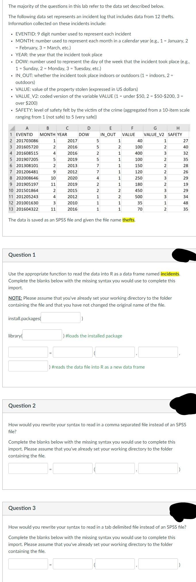 Solved The majority of the questions in this lab refer to | Chegg.com