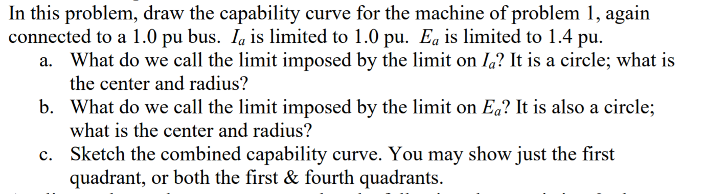 Solved a. In this problem, draw the capability curve for the | Chegg.com