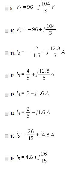 Solved Find I0, I1, I2, I3, I4, I5, V1, and V2 in the | Chegg.com
