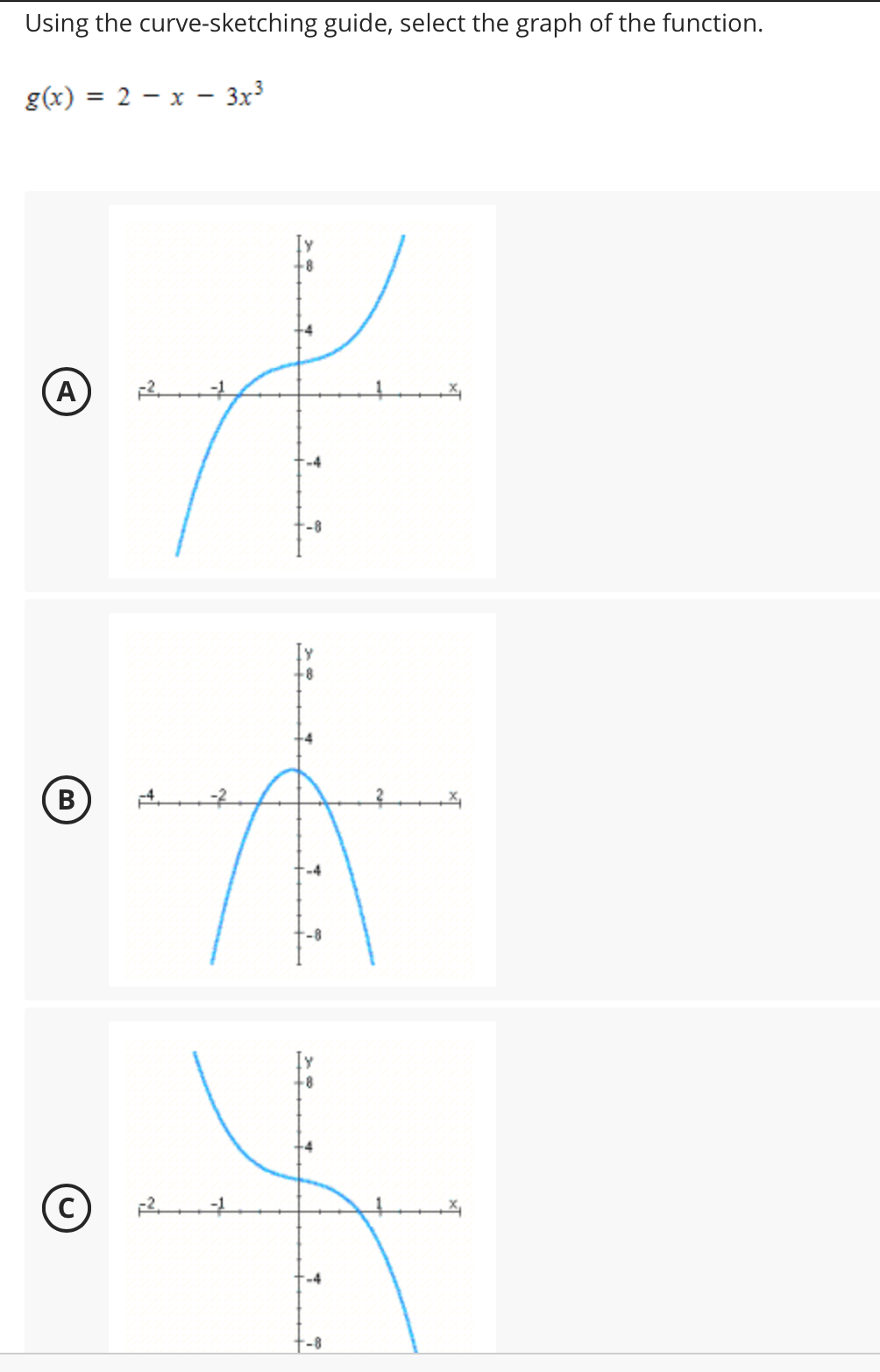 Solved Using the curve-sketching guide, select the graph of | Chegg.com