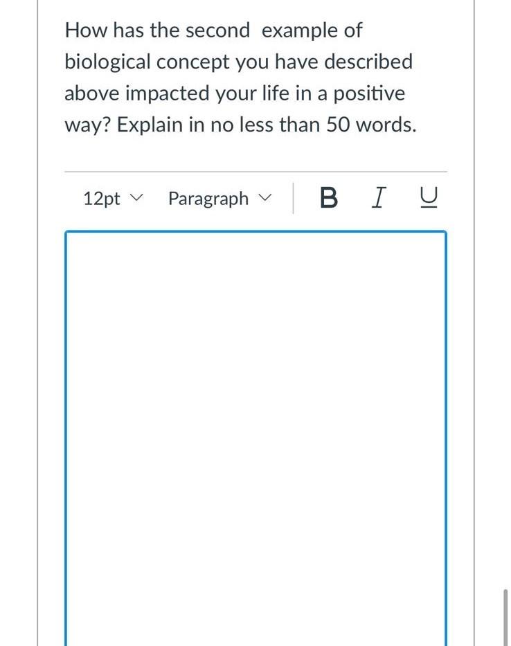 Solved How has the second example of biological concept you | Chegg.com