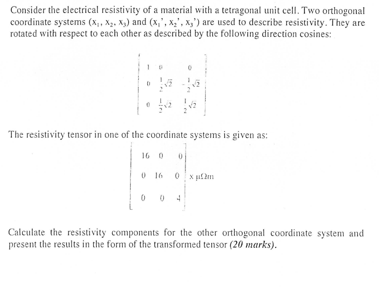 Solved Consider the electrical resistivity of a material | Chegg.com
