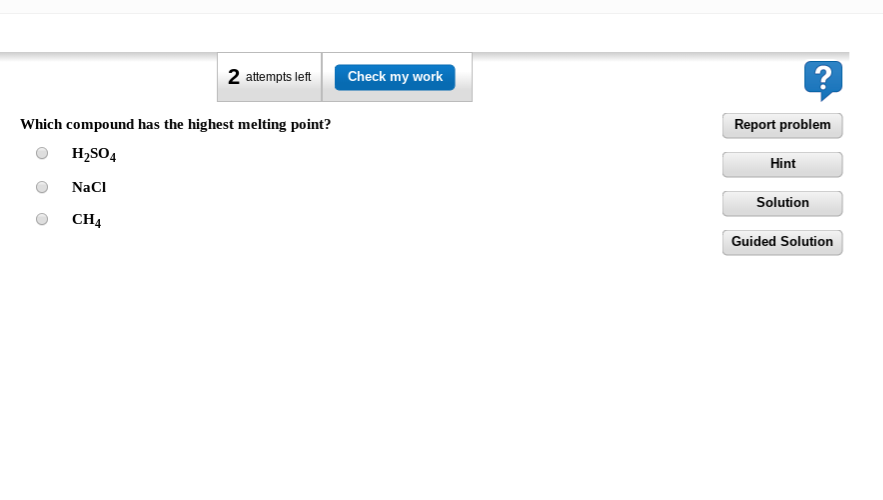 Solved 2 attempts left Check my work ? Report problem Which | Chegg.com