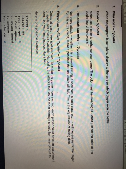 Solved Overview Time to make a game-a game that will fully | Chegg.com