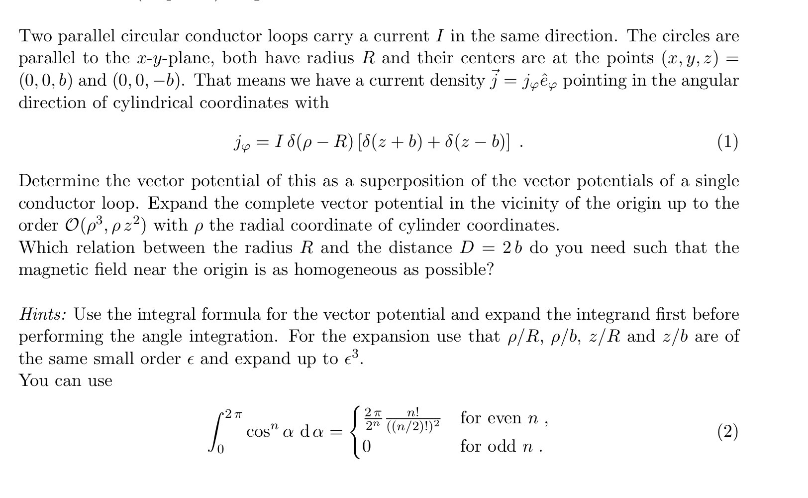 Solved Two parallel circular conductor loops carry a current | Chegg.com