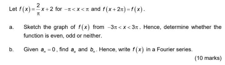 Solved 2 Let f(x) = x + 2 for -1 | Chegg.com
