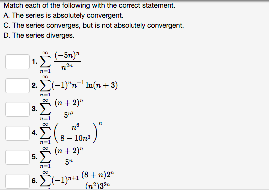Solved Match each of the following with the correct | Chegg.com