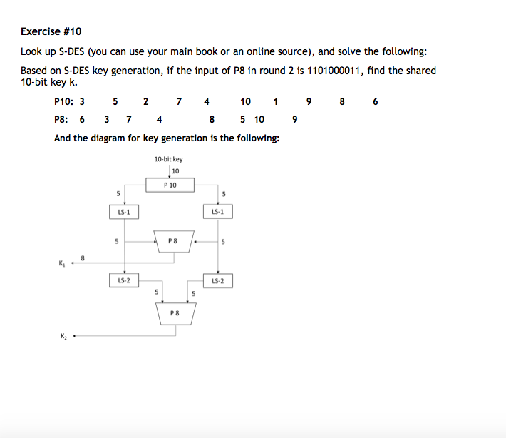 Solved Exercise #8 Let W be a 64-bit secret key, and k a | Chegg.com