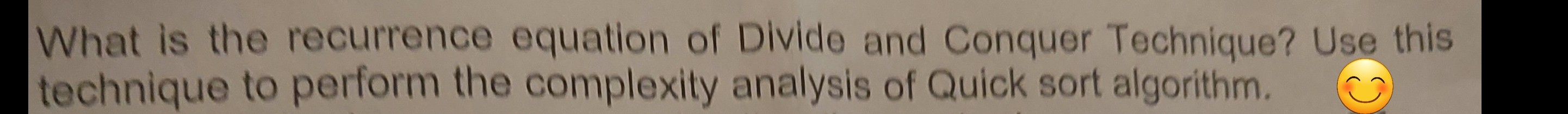 What Is The Recurrence Equation Of Divide And Conquer