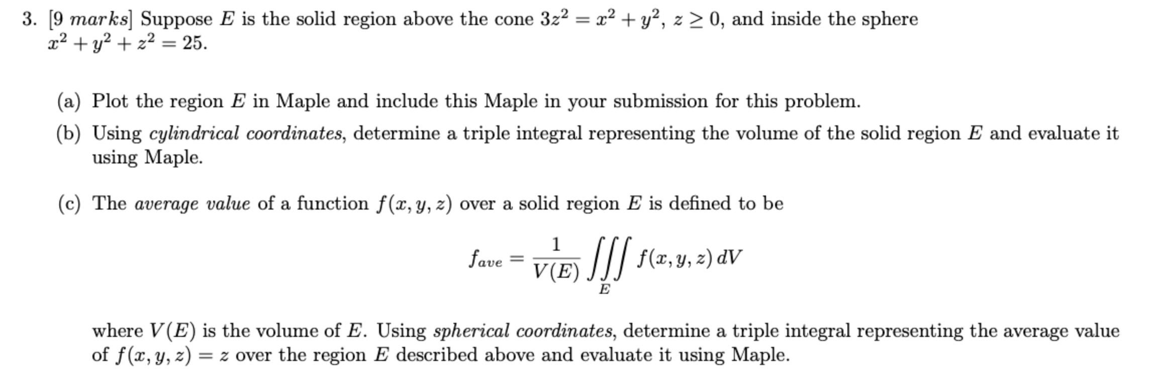 Solved I can do the Maple parts if someone can set up the | Chegg.com