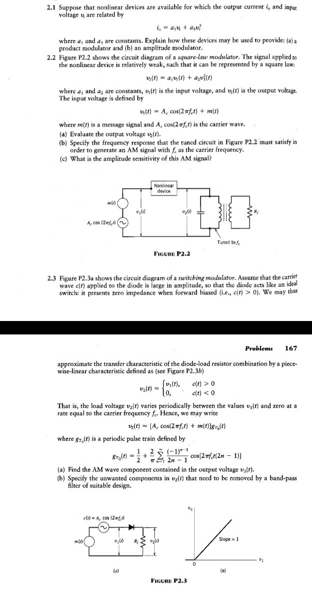 Solved 2.1 Suppose that nonlinear devices are available for | Chegg.com
