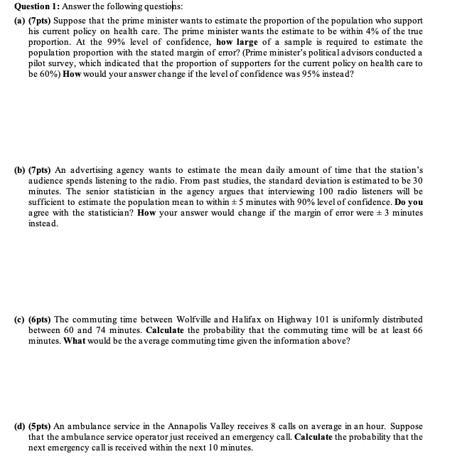 Solved Question 1: Answer the following questions: (a) | Chegg.com