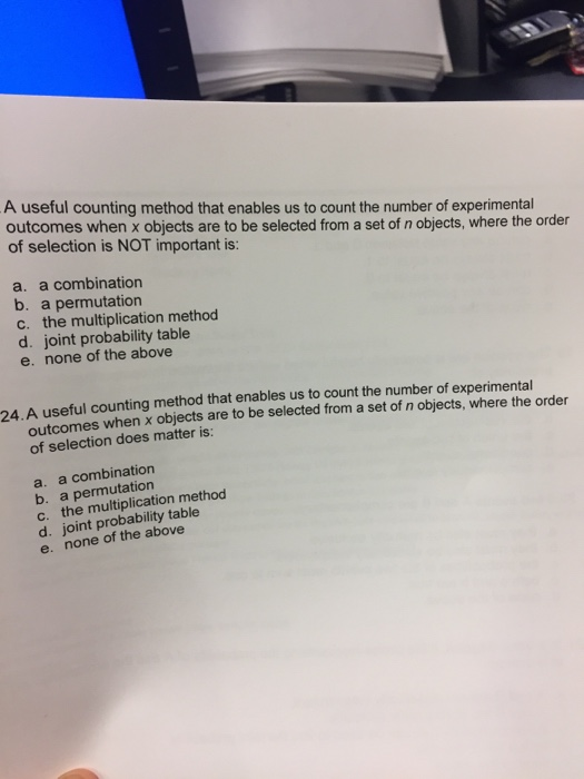Solved A useful counting method that enables us to count the | Chegg.com