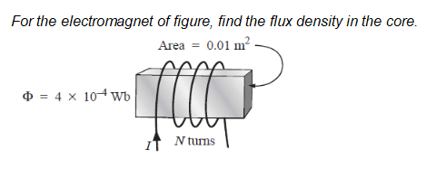 Solved For the electromagnet of figure, find the flux | Chegg.com