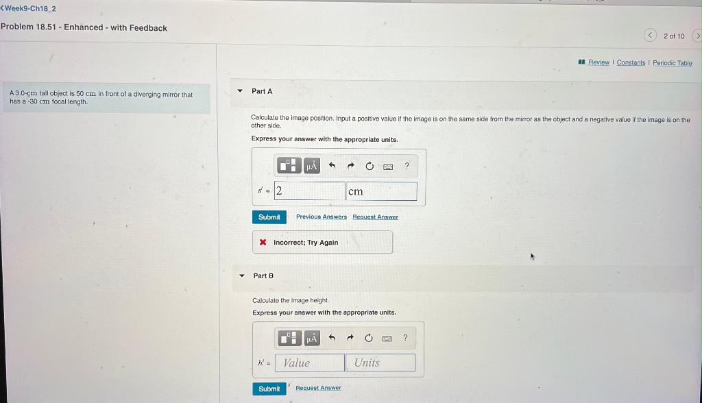 Solved 2 Review | Constants Periodic Table Part A A 3.0-cm | Chegg.com