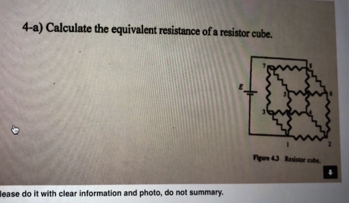 Solved 4-a) Calculate the equivalent resistance of a | Chegg.com