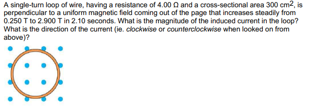 Solved A single-turn loop of wire, having a resistance of | Chegg.com