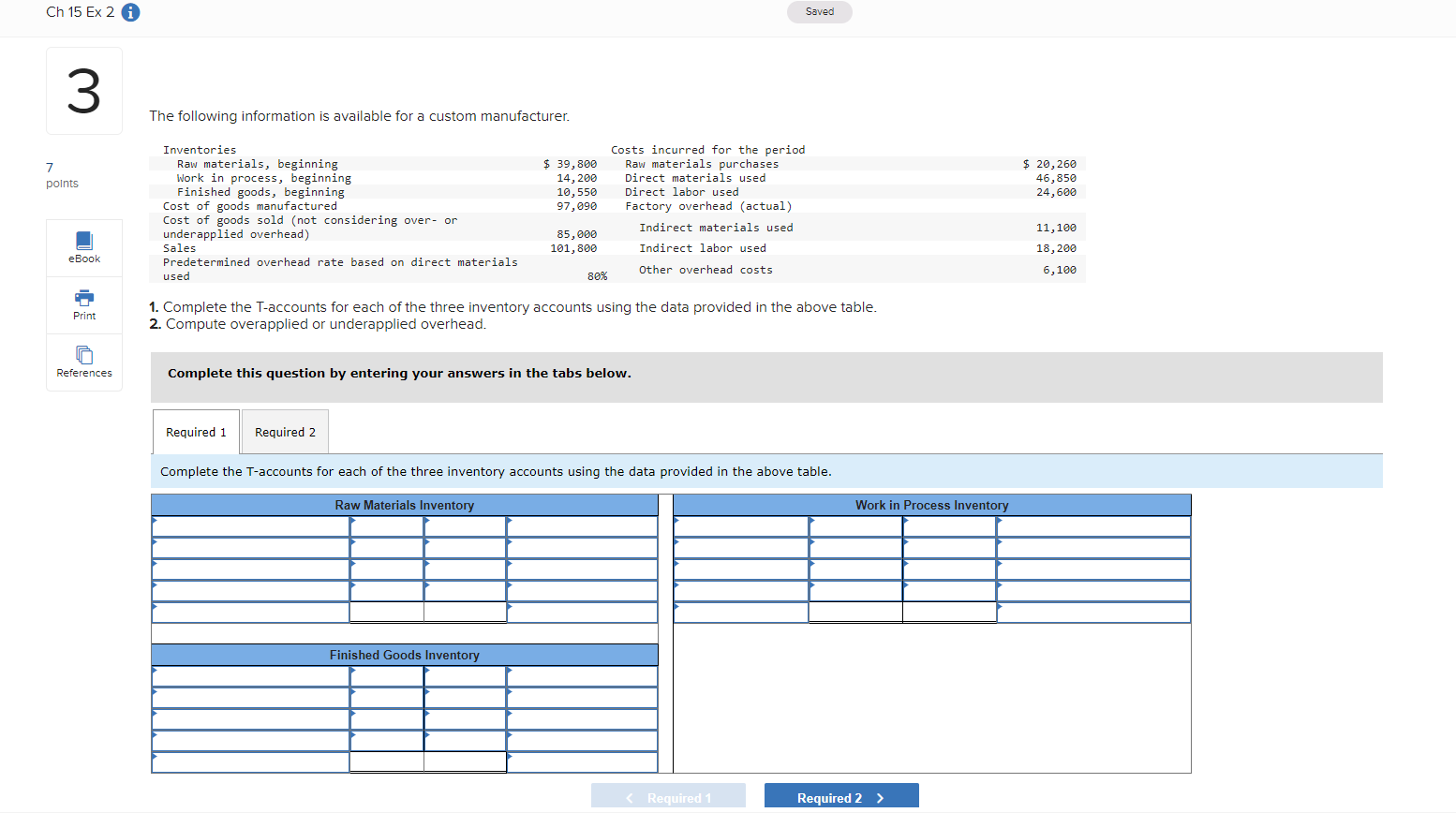 Solved Ch 15 Ex 2 i 1 7 points Mc eBook 101 Hint Print | Chegg.com