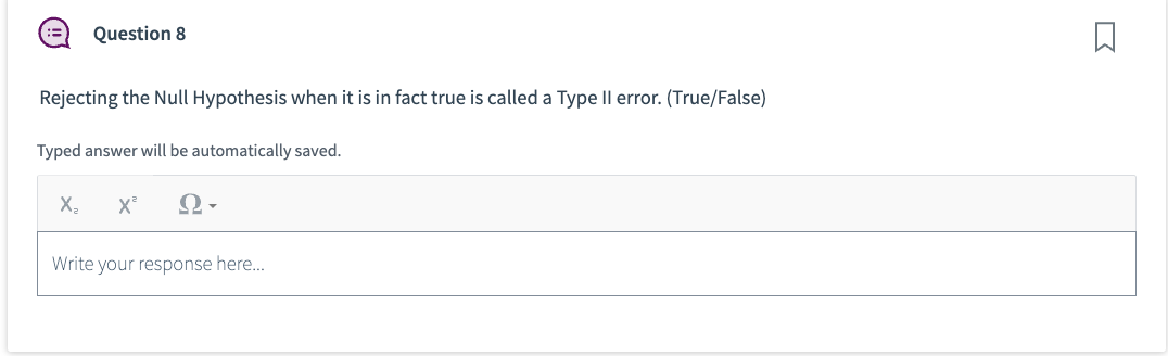 Solved : Question 8 Rejecting the Null Hypothesis when it is | Chegg.com