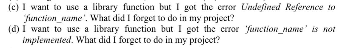 Solved (c) I want to use a library function but I got the | Chegg.com