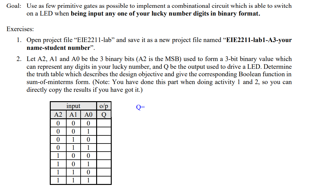 Solved Goal: Use as few primitive gates as possible to | Chegg.com