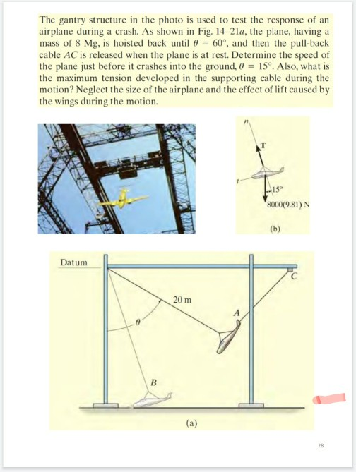 Solved The gantry structure in the photo is used to test the | Chegg.com