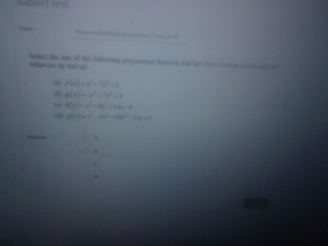 Solved select one of the polynomial function that has 3 | Chegg.com