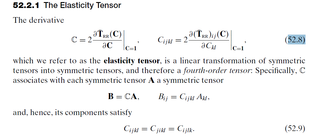PROPERTIES OF THE ELASTICITY TENSOR (i) The | Chegg.com