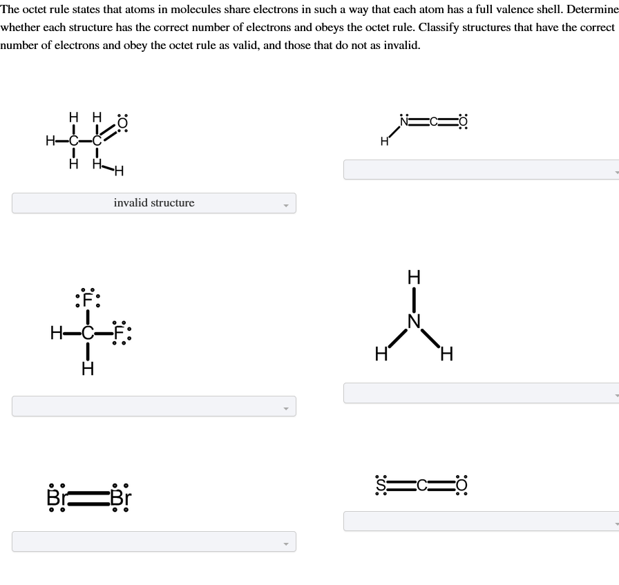 Solved The octet rule states that atoms in molecules share | Chegg.com