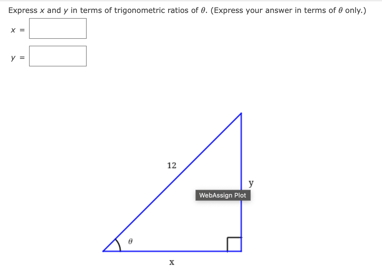 Solved Find the side labeled x. X = X 60 43 Find the exact | Chegg.com