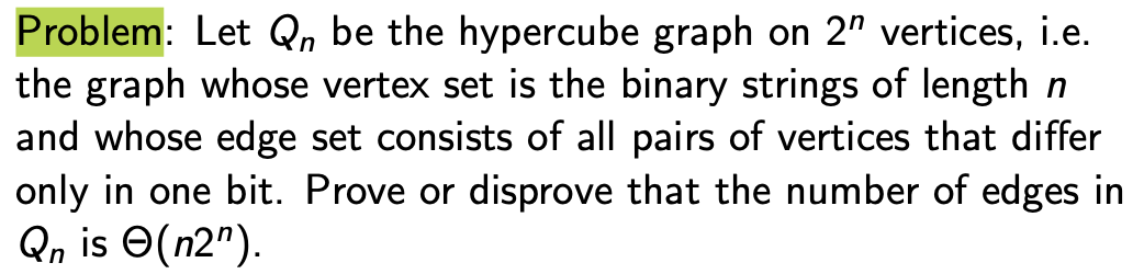 Solved Problem: Let Qn be the hypercube graph on 2" | Chegg.com