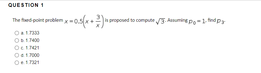 Solved The fixed-point problem x=0.5(x+x3) is proposed to | Chegg.com