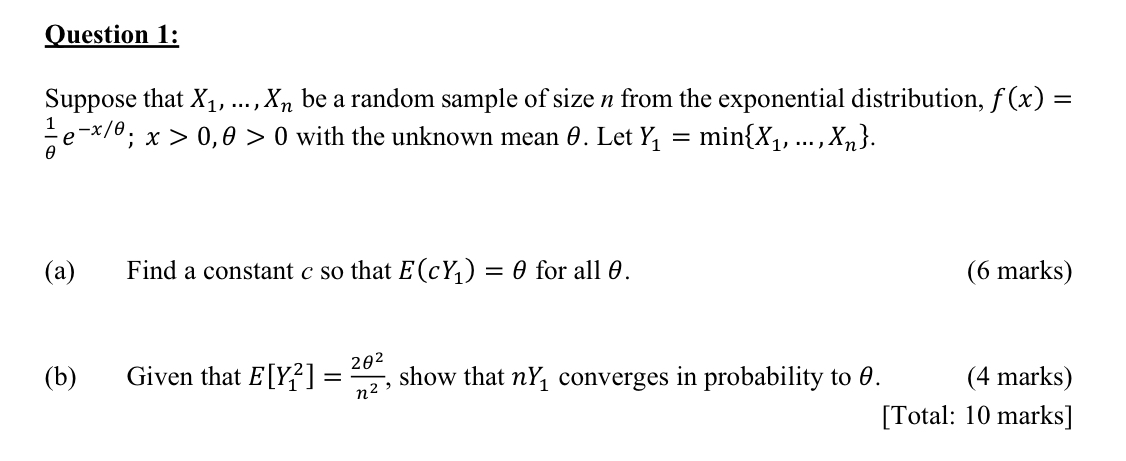 Solved Suppose that X1,…,Xn be a random sample of size n | Chegg.com