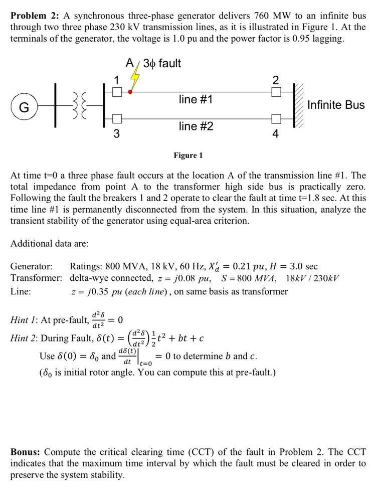Solved Problem 2: A synchronous three-phase generator | Chegg.com