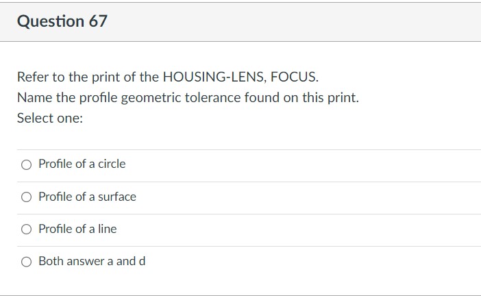Solved Refer to the print of the HOUSING-LENS, FOCUS. Name | Chegg.com