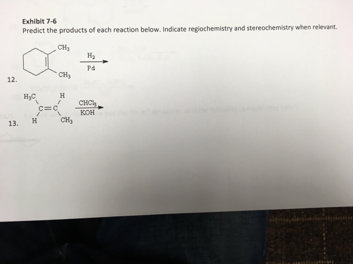Solved Predict the products of each reaction below. Indicate | Chegg.com