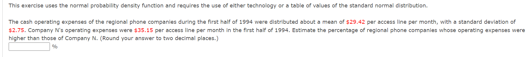 Solved This exercise uses the normal probability density | Chegg.com