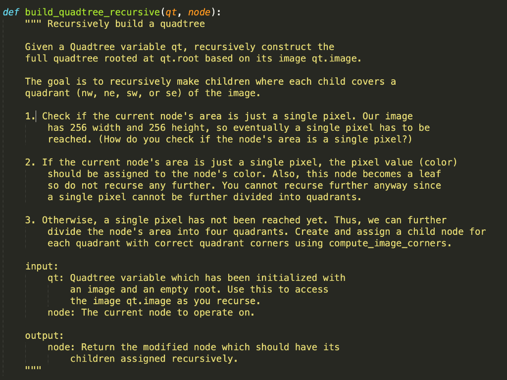 Solved You just need to implement the method: | Chegg.com