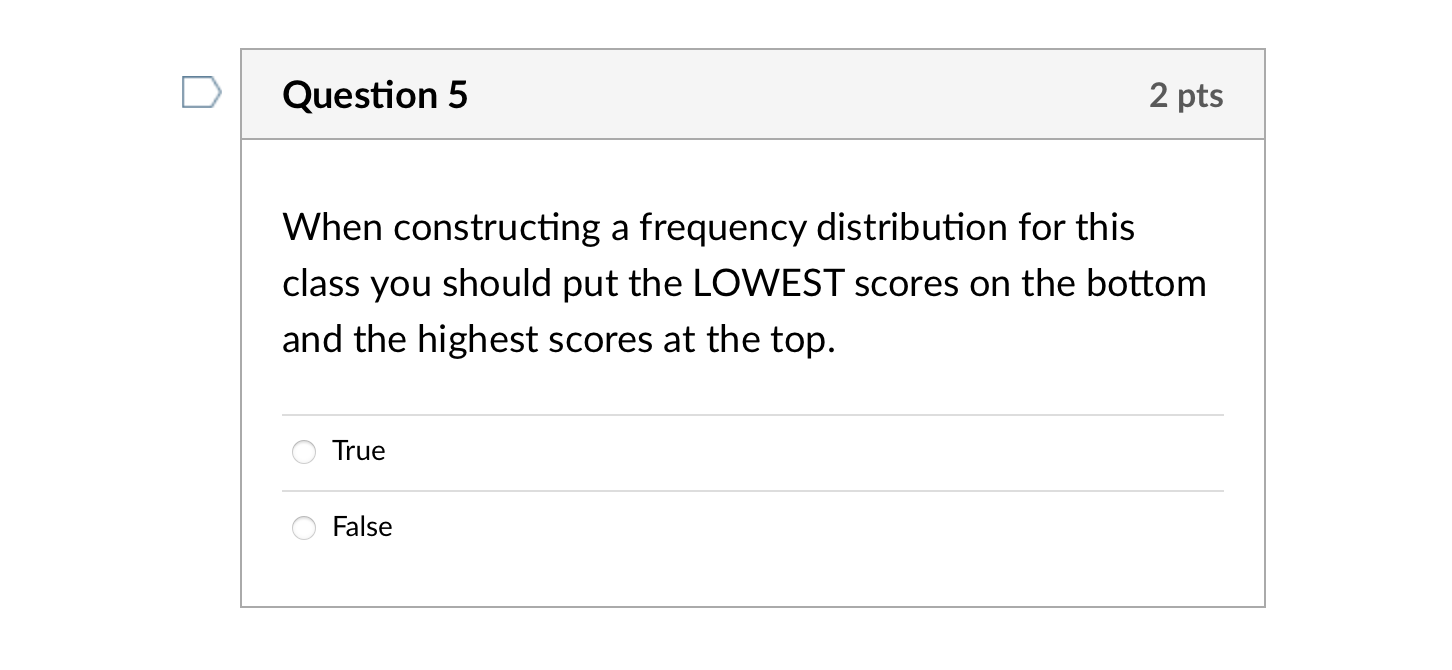 Solved Question 1 2 pts Using the frequency distribution | Chegg.com