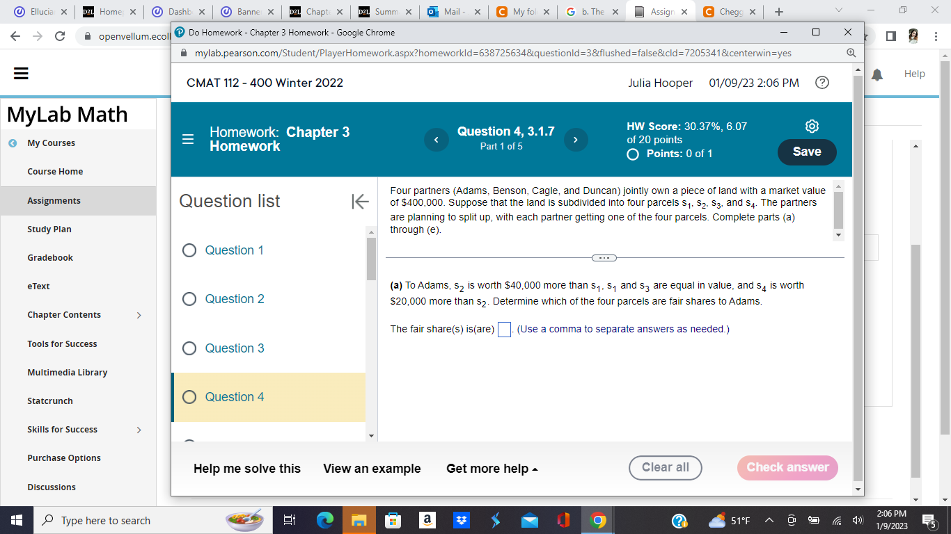 Solved Four partners (Adams, Benson, Cagle, and Duncan) | Chegg.com