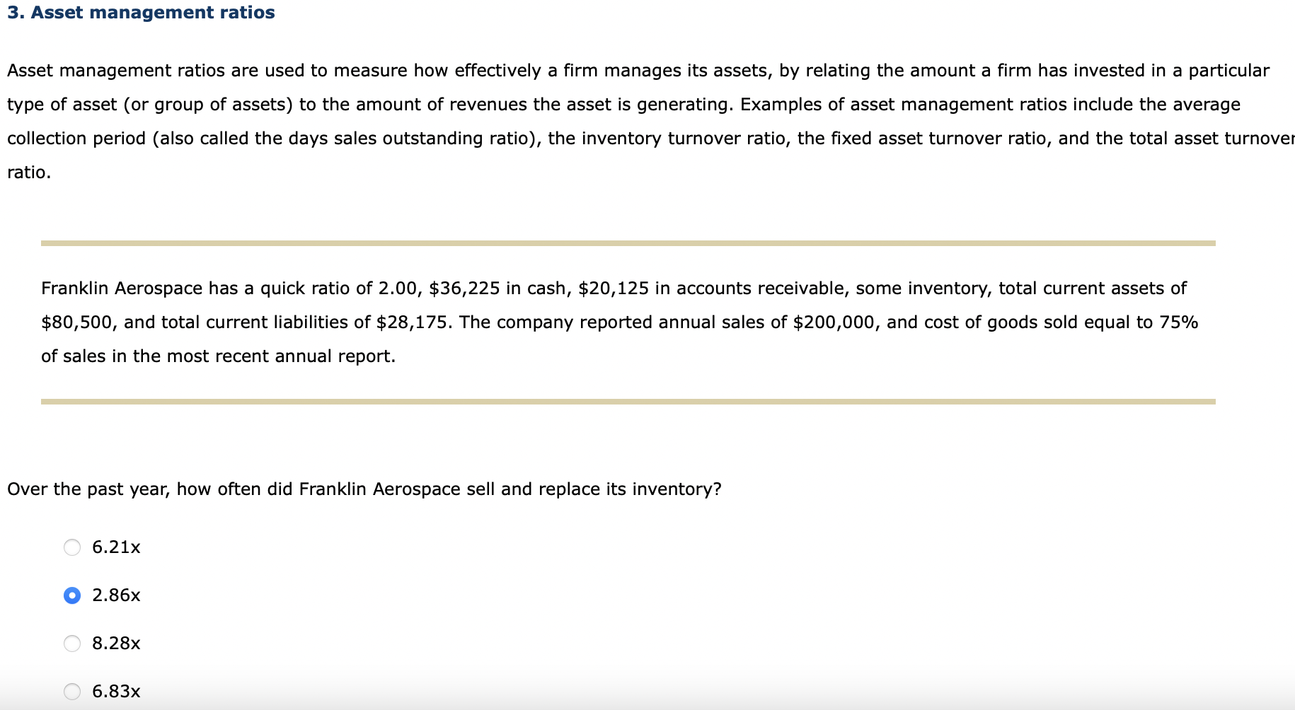 Solved 3 Asset Management Ratios Asset Management Ratios Chegg
