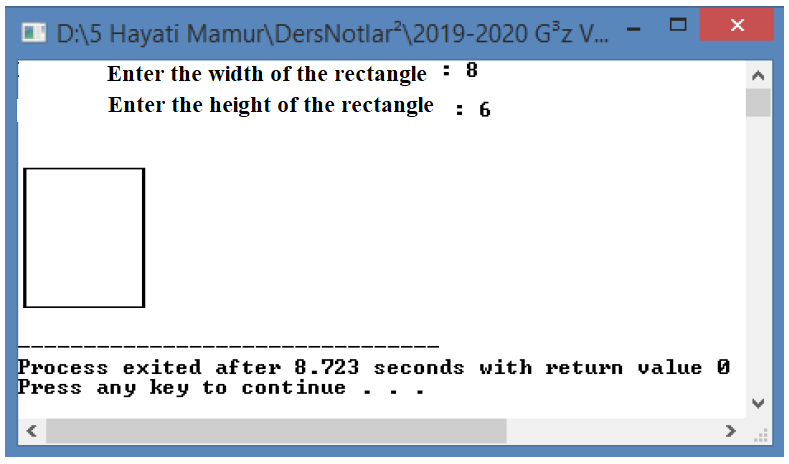 Solved Write a program that draws a rectangle whose width | Chegg.com