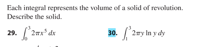 Solved Each integral represents the volume of a solid of | Chegg.com