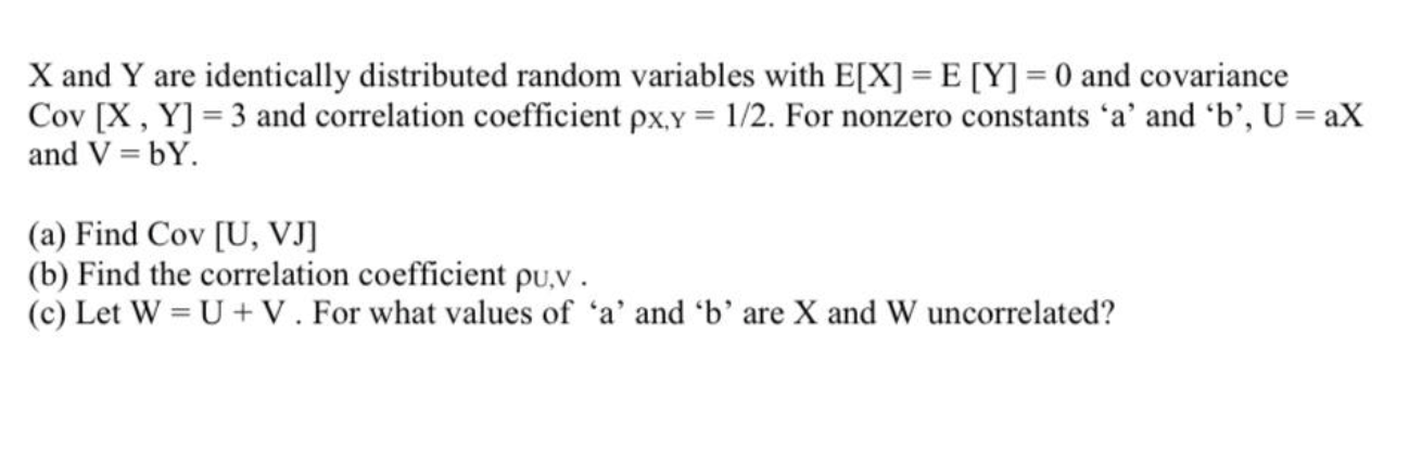 Solved X and Y are identically distributed random variables | Chegg.com