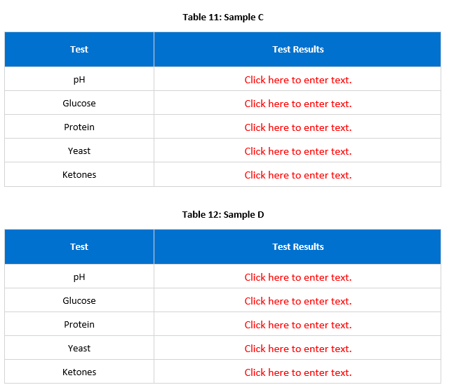 Please I need help with Table 9-12 and post lab | Chegg.com