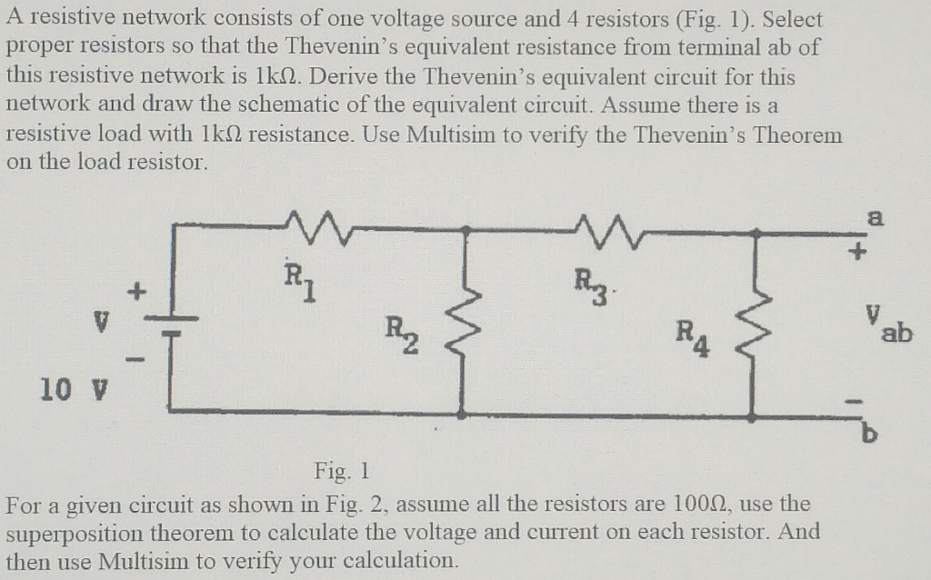 Solved A resistive network consists of one voltage source | Chegg.com
