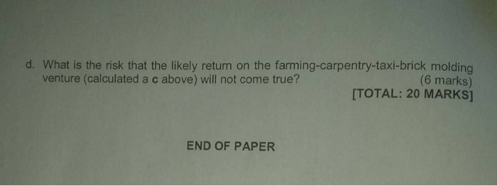 PT State of Weather Probability of Most Likely Return | Chegg.com
