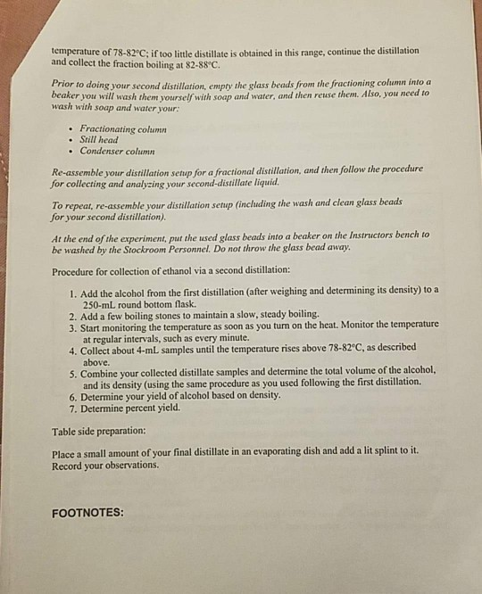 Solved Fermentation and Distillation of Ethanol Yeast | Chegg.com