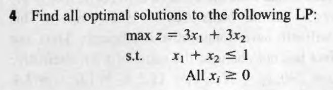 Solved 3 Find alternative optimal solutions to the following | Chegg.com