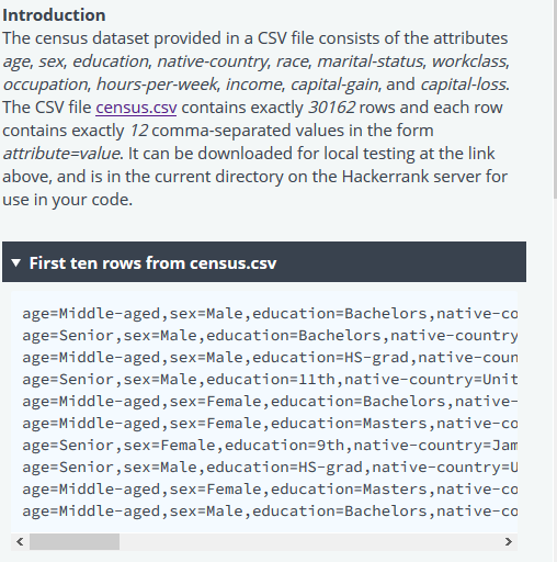 Introduction The census dataset provided in a CSV | Chegg.com